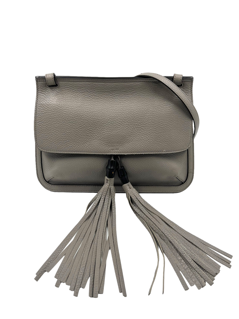Gucci Gray Leather Daily Medium Bamboo Daily Flap Bag – Shop Luxe Society